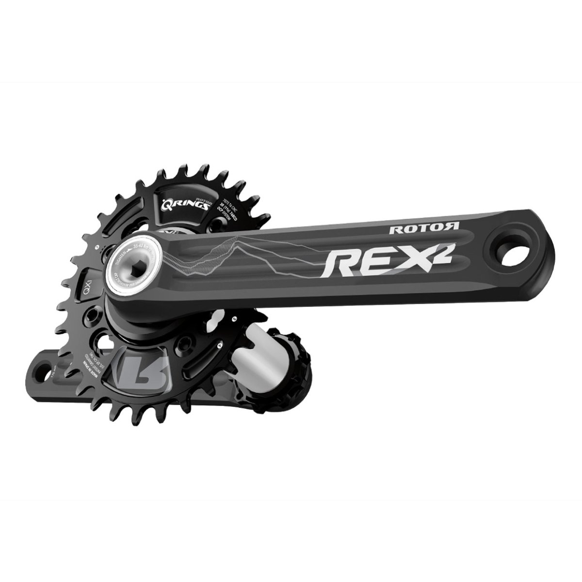Rotor Rex 2,1 Boost Kranksæt - 30 mm aksel - Forcentia ApS
